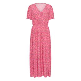Midikleid Cream "Kleid CRTiah", Damen, Gr. 38, N-Gr, bright pink small flowers, Obermaterial: 100% Viskose CV., Kleider Midikleid