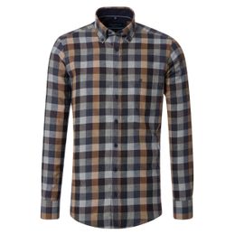 Langarmhemd Casamoda "Casamoda Freizeithemd kariert", Herren, Gr. XXL, Normalgr&ouml;&szlig;en, blau (dunkelblau), 100% Baumwolle, kariert, comfort fit, Hemden