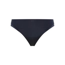 String BOSS "THONG_B.MIRAGE", Damen, Gr. L, dunkelblau 404, Jersey, Obermaterial: 80% Polyamid, 20% Elasthan, k&ouml;rpernah, Unterhosen String, Zweifarbig, aus Stretch-Jersey