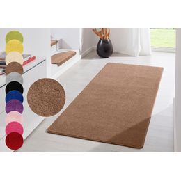 Teppich Hanse Home "Fancy" Gr. 12, braun, B:80cm H:7mm L:200cm, Kunstfaser, Teppiche, Teppich, Kurzflor, L&auml;ufer, uni, gekettelt, Wohnzimmer, Schlafzimmer, Esszimmer