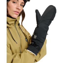 F&auml;ustlinge Roxy "Roxy Jetty Solid", Damen, Gr. L, schwarz, Obermaterial: 50% Polyester, 50% Polyurethan., Handschuhe F&auml;ustlinge