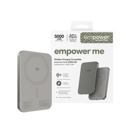 Powerbank "empower Bank 5000 mAh", titan, 3,85 V 5.000mAh, EMPOWER BY PANZERGLASS, Akkumulatoren