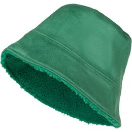 Fischerhut styleBREAKER "2 in 1 Wende Fischerhut Materialmix", Damen, gr&uuml;n, Obermaterial: 100% Polyester PES., Modisch, H&uuml;te