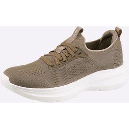 Sneaker Heine, Damen, Gr. 39, taupe, Textil, Schuhe Sneaker
