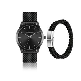 Quarzuhr MARC LAUDER "SMC6-1", schwarz, Armbanduhren, Herren, Quarzuhr
