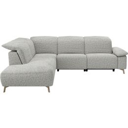 Ecksofa Musterring "MR 370, intelligenter Komfort im modernen Design", light, grau, B:288cm H:83cm T:241cm, 8% Baumwolle, 92% Polyester, Sofas, Ecksofa, Optionale Relaxfunktion, flexible Kopfteile & klappbare Armlehnen