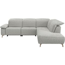 Ecksofa Musterring "MR 370, intelligenter Komfort im modernen Design", light, grau, B:288cm H:83cm T:241cm, 8% Baumwolle, 92% Polyester, Sofas, Ecksofa, Optionale Relaxfunktion, flexible Kopfteile & klappbare Armlehnen