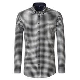 Langarmhemd Casamoda "Casamoda Freizeithemd kariert", Herren, Gr. M, Normalgr&ouml;&szlig;en, gr&uuml;n (gr&uuml;n 301), 100% Baumwolle, kariert, comfort fit, Hemden