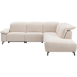 Ecksofa Musterring "MR 370, intelligenter Komfort im modernen Design", platin, B:288cm H:83cm T:241cm, 16% Baumwolle, 79% Polyester, 5% Polyacryl, Sofas, Ecksofa, Optionale Relaxfunktion, flexible Kopfteile & klappbare Armlehnen