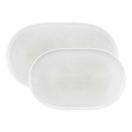Servierplatte Seltmann Weiden "Servierplatten-Set Sento Home 2er Set", wei&szlig; (aura wei&szlig;), B:2cm H:2cm L:2cm T:2cm, Porzellan, Servierplatten, Servierplatte, Sp&uuml;lmaschinengeeignet, Mikrowellengeeignet, Ofenfest, Salamandergeeignet, K&uuml;hlschrankgeeignet, Gefrierschrankgeeignet