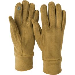 Fleecehandschuhe styleBREAKER "Einfarbige Touchscreen Fleece Handschuhe", Damen, gr&uuml;n (oliv), Obermaterial: 10% Elasthan EL. 90% Polyester PES., Modisch, Handschuhe