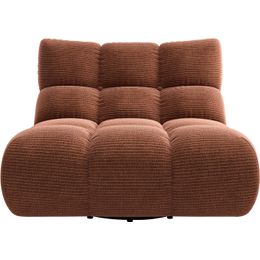 1,5-Sitzer Home Affaire "Graceland, 360 drehbarer Sessel, Breite 107cm", rusty, B:112cm H:82cm T:108cm, 100% Polyester, Sofas, mit eleganter Steppung, Rundumbezug & weicher Polsterung