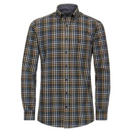 Langarmhemd Casamoda "Casamoda Freizeithemd kariert", Herren, Gr. XL, Normalgr&ouml;&szlig;en, beige, 100% Baumwolle, kariert, comfort fit, Hemden