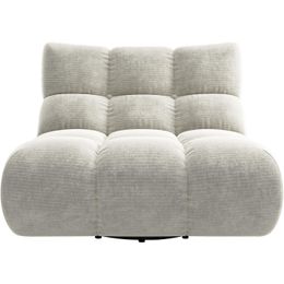 1,5-Sitzer Home Affaire "Graceland, 360 drehbarer Sessel, Breite 107cm", nature, B:112cm H:82cm T:108cm, 100% Polyester, Sofas, mit eleganter Steppung, Rundumbezug & weicher Polsterung