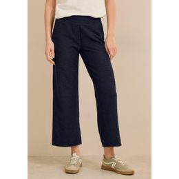 Stoffhose Cecil, Damen, Gr. XL, L&auml;nge 28, universal blau, Stoff, 54% Polyester, 38% Baumwolle, 5% Viskose, 3% Elasthan, unifarben, gerade kn&ouml;chelfrei, Hosen Stoffhose, High Waist