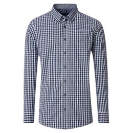 Langarmhemd Casamoda "Casamoda Freizeithemd kariert", Herren, Gr. XL, Normalgr&ouml;&szlig;en, blau (dunkelblau), 100% Baumwolle, kariert, comfort fit, Hemden