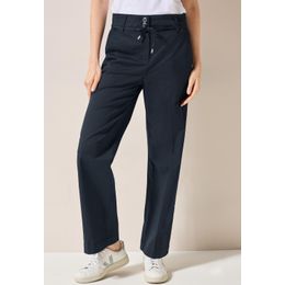 Culotte Cecil, Damen, Gr. L, L&auml;nge 28, universal blau, Web, 97% Baumwolle, 3% Elasthan, unifarben, comfort fit lang, Hosen Culotte, aus Baumwolle mit Stretchanteil