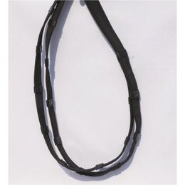 Hans Melzer Horse Equipment Hans Melzer Z&uuml;gel feingummiert schwarz/silber 9 Stopper in 6cm Abst&auml;nden VB/ COB (Vollblut)