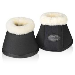 Equinate Hufglocken Furlyn mit synthetischem Lammfell schwarz S
