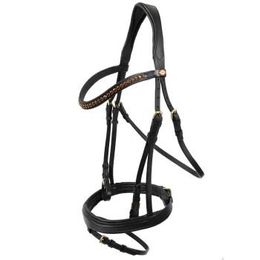 Hans Melzer Horse Equipment Hans Melzer Trense Hannover schwarz/messing Pony