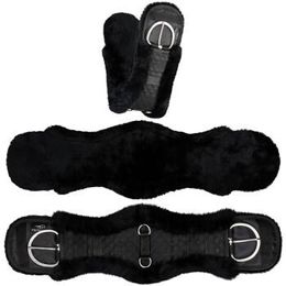 Equinate Westerngurt Classical anatomisch Lammfell schwarz 85 cm