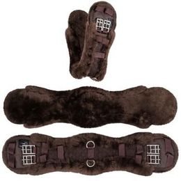 Equinate Kurzgurt Luke anatomisch Lammfell braun 70 cm