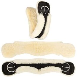 Equinate Western Mondgurt anatomisch Lammfell naturfarben 90 cm