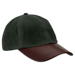 ROMNEYS Wachscap mit Lederschirm oliv