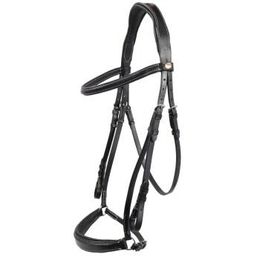 Hans Melzer Horse Equipment Hans Melzer Trense R&uuml;spel schwarz/silber hannoversches Reithalfter