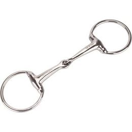 Equinate Olivenkopfgebiss Edelstahl 16mm einfach gebrochen 1,6 cm 14,5 cm