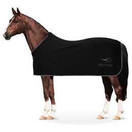 Equinate Abschwitzdecke Orlando aus Fleece mit Widerristpolster schwarz 1,55 m