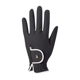 Roeckl Reithandschuhe Roeck Grip S Lona schwarz/ wei&szlig; 6,5 cm