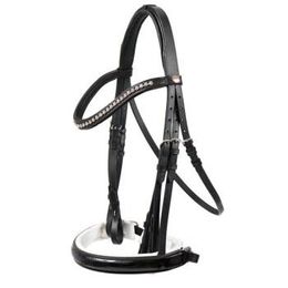 Hans Melzer Horse Equipment Hans Melzer Kandare Hamburg LACK schwarz/silber WB (Warmblut)