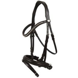 Hans Melzer Horse Equipment Hans Melzer Trense Calgary schwedisches Reithalfter braun/silber WB (Warmblut)