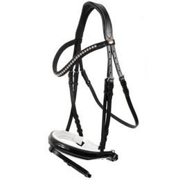 Hans Melzer Horse Equipment Hans Melzer Trense Hagen wei&szlig; unterlegt LACK VB/ COB (Vollblut)