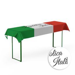 Tischdecke Biertisch "Italien" personalisierbar | mit Wunschtext | Biertischdecke waschbar | Werbeartikel f&uuml;r WM & EM | Eventausstattung gestalten