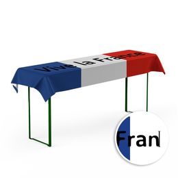 Tischdecke Biertisch "Frankreich" personalisierbar | mit Wunschtext | Biertischdecke waschbar | Werbeartikel f&uuml;r WM & EM | Eventausstattung gestalten