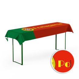 Tischdecke Biertisch "Portugal" personalisierbar | mit Wunschtext | Biertischdecke waschbar | Werbeartikel f&uuml;r WM & EM | Eventausstattung gestalten