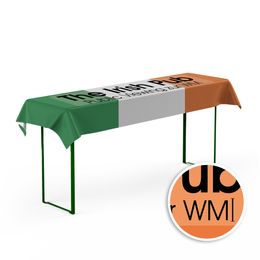 Tischdecke Biertisch "Irland" personalisierbar | mit Wunschtext | Biertischdecke waschbar | Werbeartikel f&uuml;r WM & EM | Eventausstattung gestalten