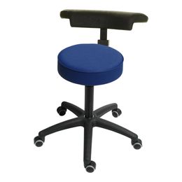 STIER Drehhocker &Oslash; 360 mm atollblau 360&deg; Arm-/R&uuml;ckenlehne h&ouml;henverstellbar (907645)