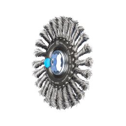 Pferd TOOLS Rundb&uuml;rste gezopft RBG &Oslash; 125x12 Bohrung 22,2 mm/X-LOCK Edelstahl-Draht-&Oslash; 0,50mm Winkelschleifer (43303038)
