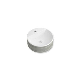 HEWI DUO Waschtisch 950.11.001KF &Oslash; 42,6 cm, gl&auml;nzend, Aufsatz, zweifarbig, 1 Hahnloch, ohne &Uuml;berlauf, wei&szlig;-grau