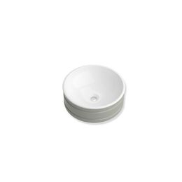 HEWI DUO Waschtisch 950.11.003KF &Oslash; 42,6 cm, gl&auml;nzend, Aufsatz, zweifarbig, ohne Hahnloch, ohne &Uuml;berlauf, wei&szlig;-grau