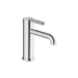 HEWI AQ477 Einhebel-Waschtischarmatur AQ1.12M1134095 Ausladung 130 mm, ohne Ablaufgarnitur, farbiger Griff, chrom / felsgrau