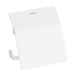 Hansgrohe AddStoris S Toilettenpapierhalter 41783700 mit Deckel, mattwei&szlig;
