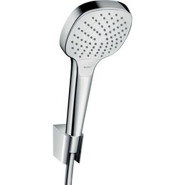 Hansgrohe Croma Select E 110 Brausehalterset 28091400 Vario EcoSmart, mit Brauseschlauch, 1250 mm wei&szlig;,chrom