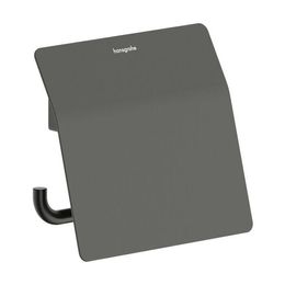 Hansgrohe AddStoris S Toilettenpapierhalter 41783340 mit Deckel, brushed black chrome