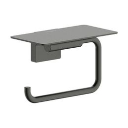 Hansgrohe AddStoris S Toilettenpapierhalter 41789340 mit Ablage, brushed black chrome
