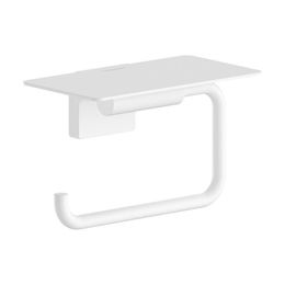 Hansgrohe AddStoris S Toilettenpapierhalter 41789700 mit Ablage, matt wei&szlig;
