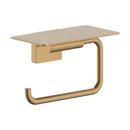 Hansgrohe AddStoris S Toilettenpapierhalter 41789140 mit Ablage, brushed bronze